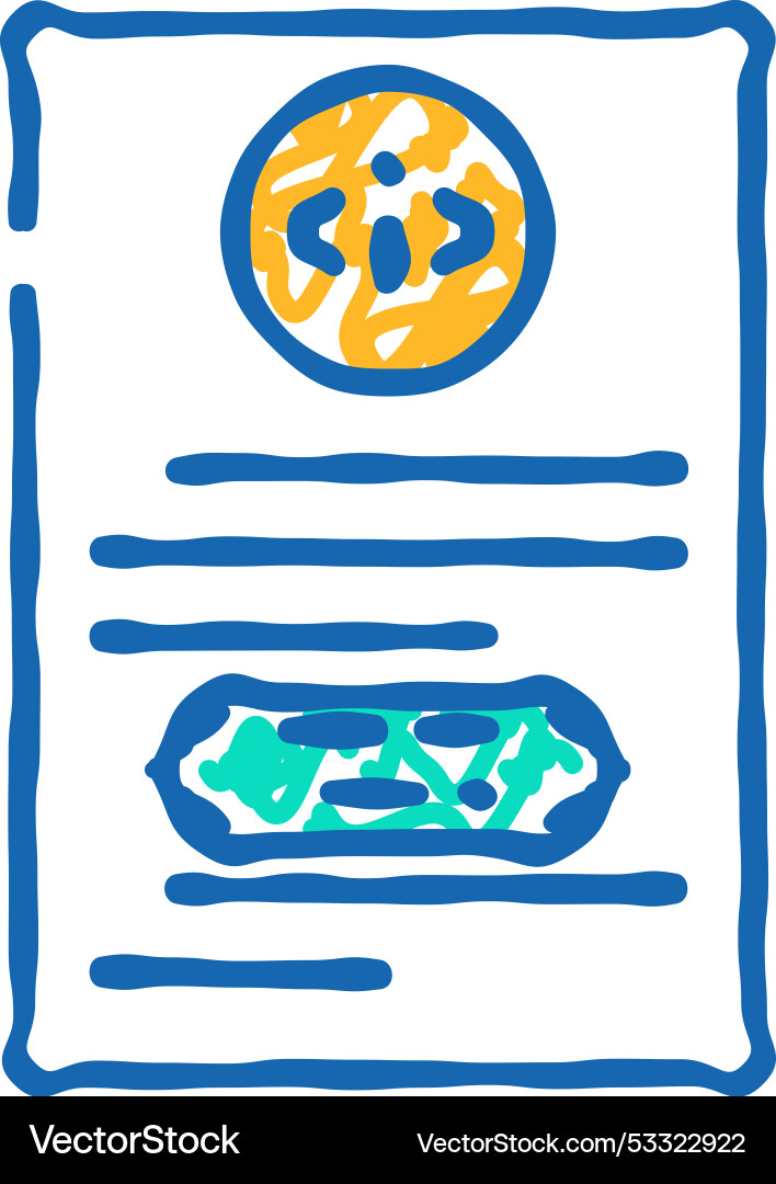 Software documentation icon doodle Royalty Free Vector Image