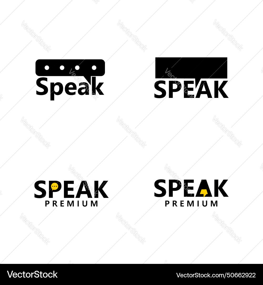 Talk speech chat letter logo icon design Vector Image