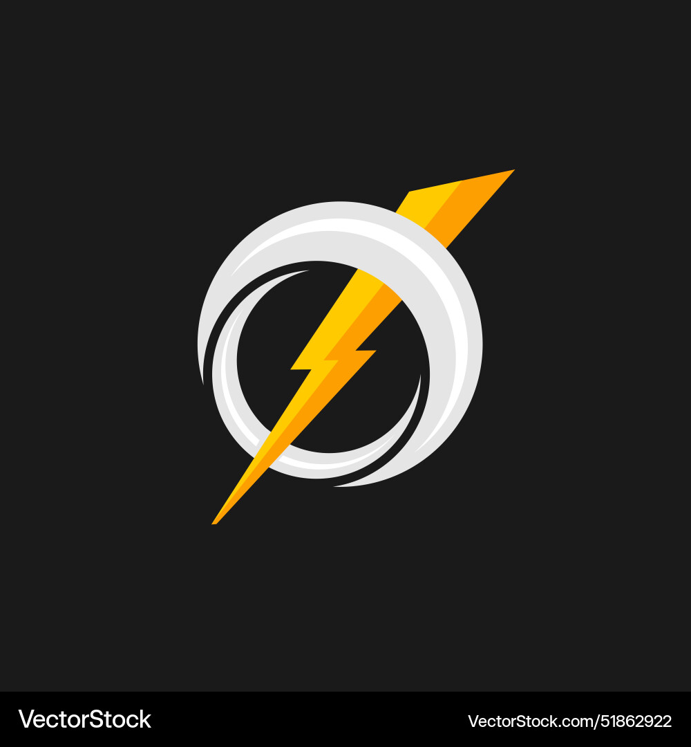 Thunder bolt logo design Royalty Free Vector Image