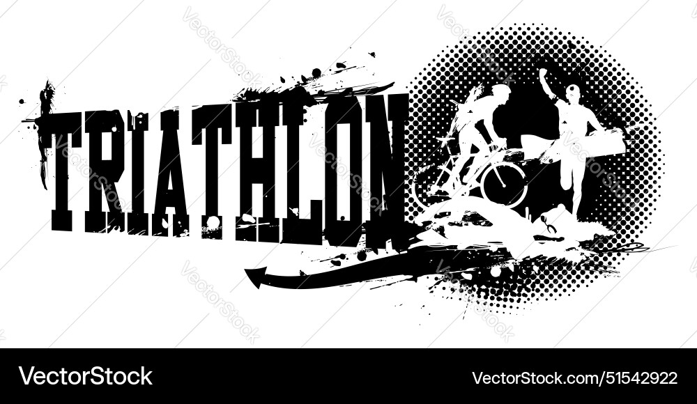 Triathlon banner Royalty Free Vector Image - VectorStock