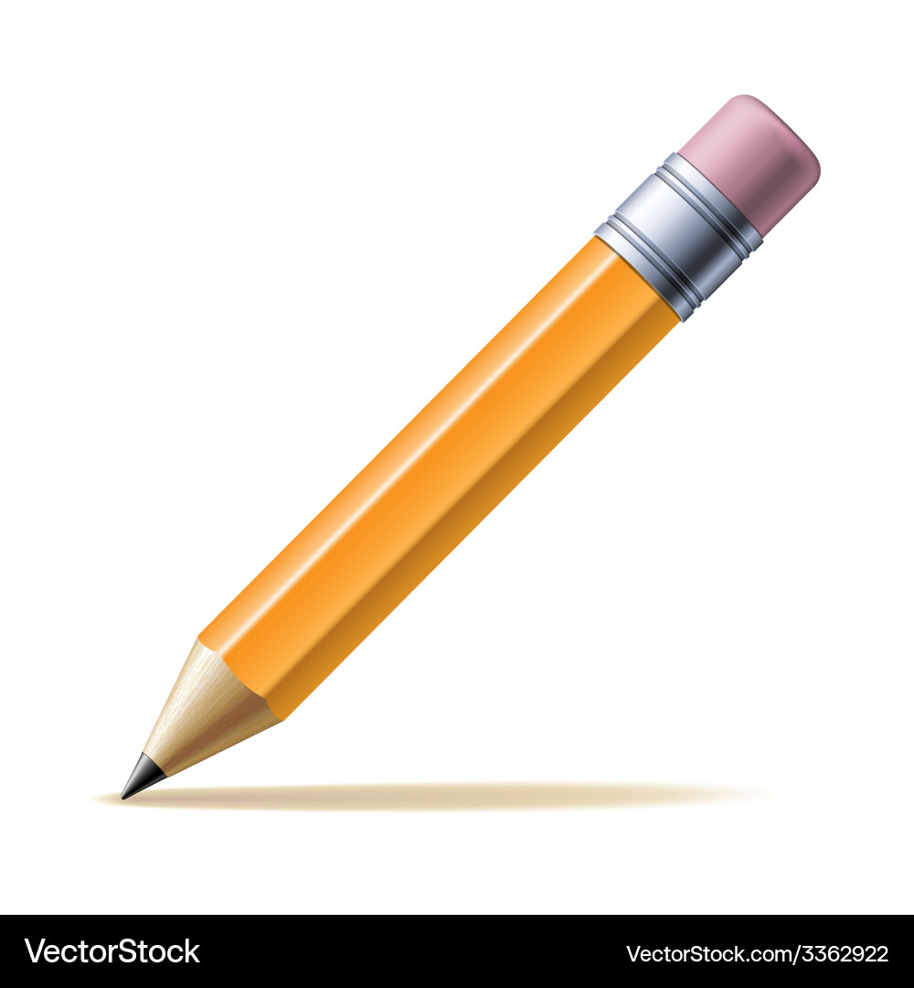Yellow pencil Royalty Free Vector Image - VectorStock