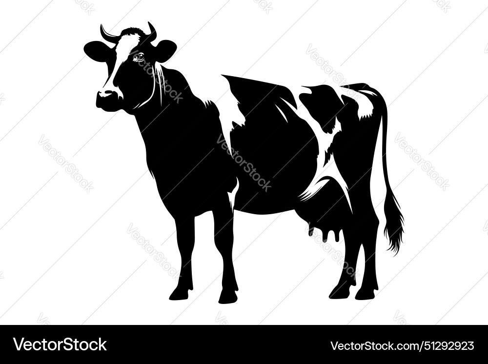 Cow Silhouette Icon Royalty Free Vector Image - VectorStock