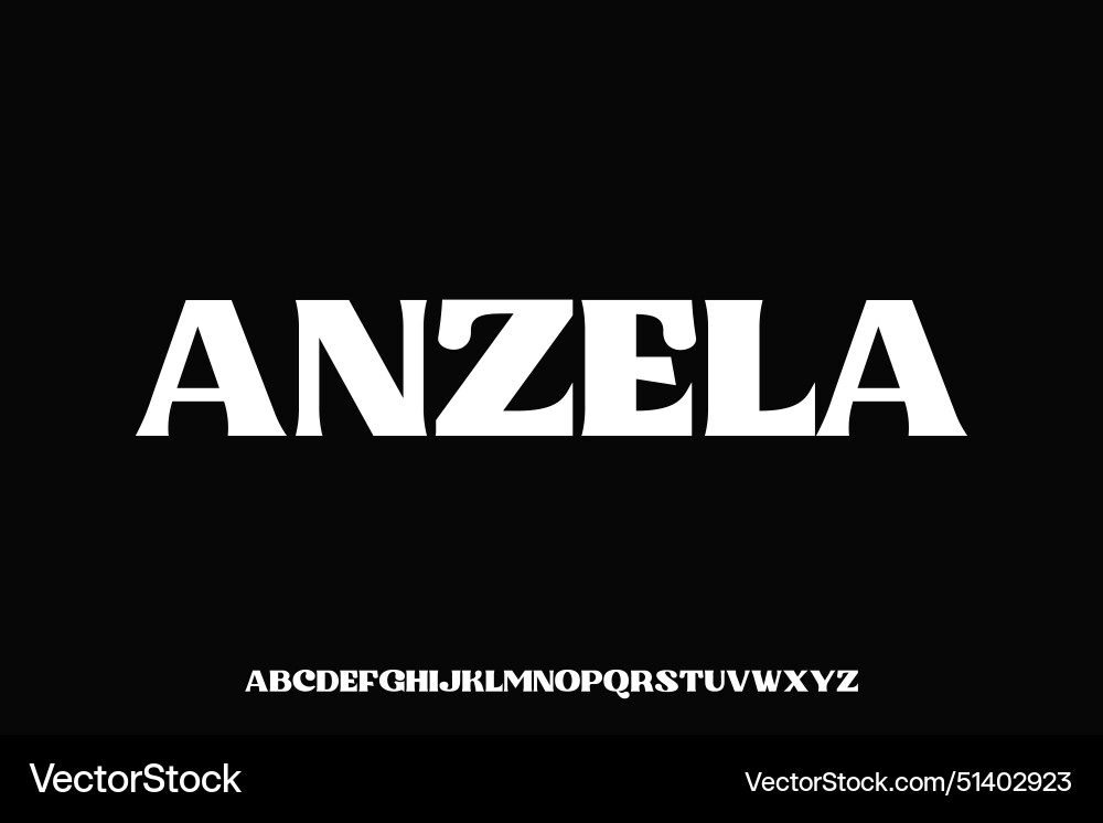 Display alphabet font design suitable for Vector Image