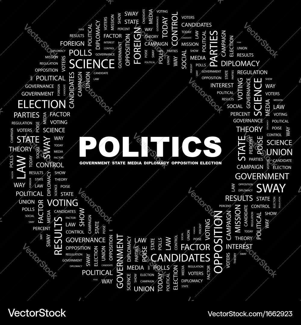 Political Word Collage Royalty Free Vector Image