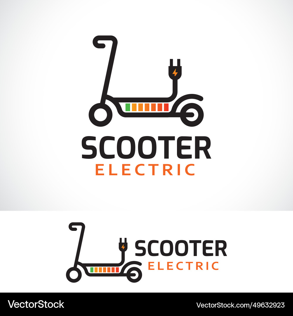 Scooter electric logo design template Royalty Free Vector