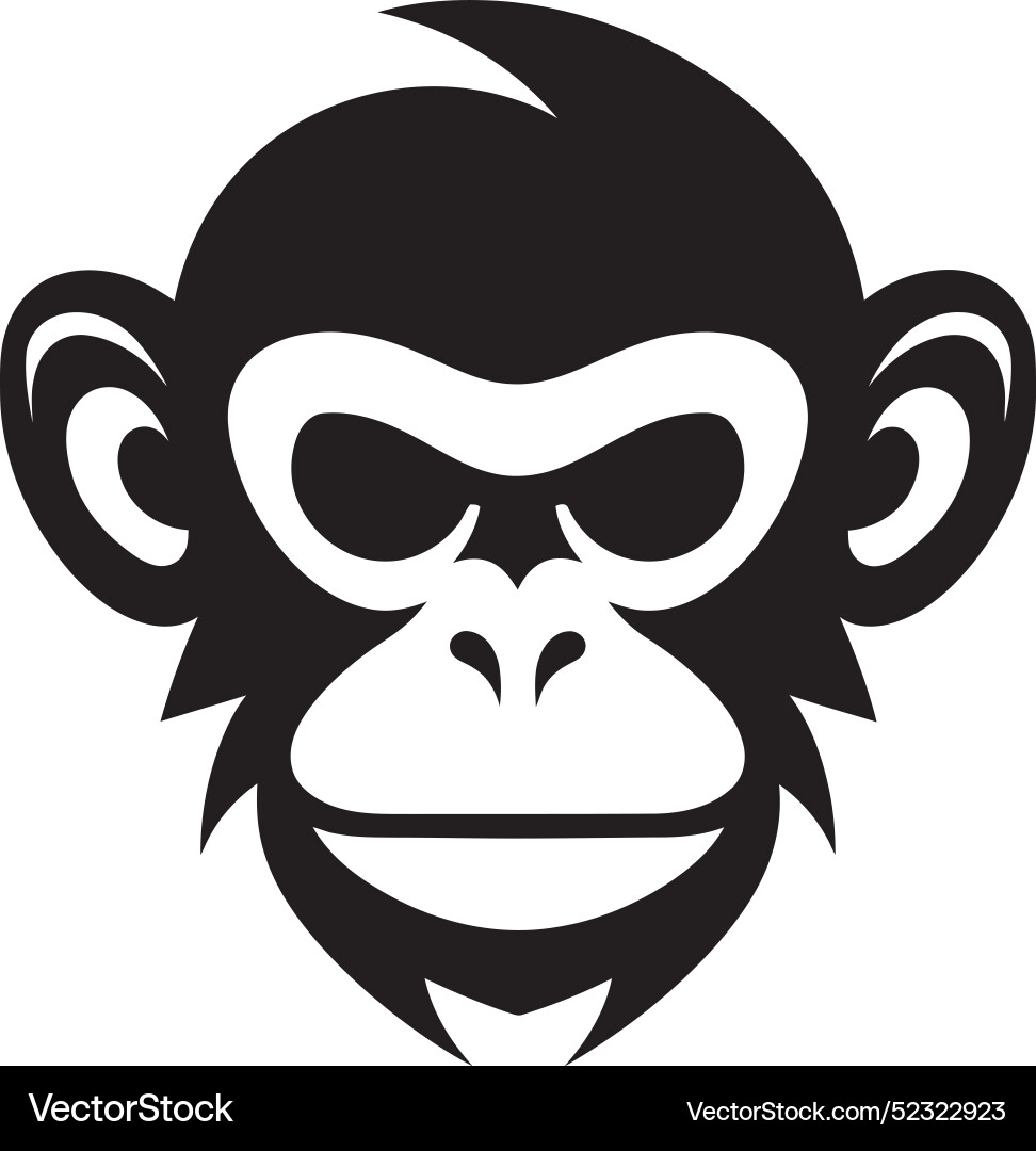 Shaded sketch monkey silhouettesobsidian orbits Vector Image