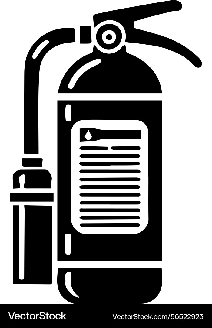 Simple icon of a fire extinguisher logo design Vector Image