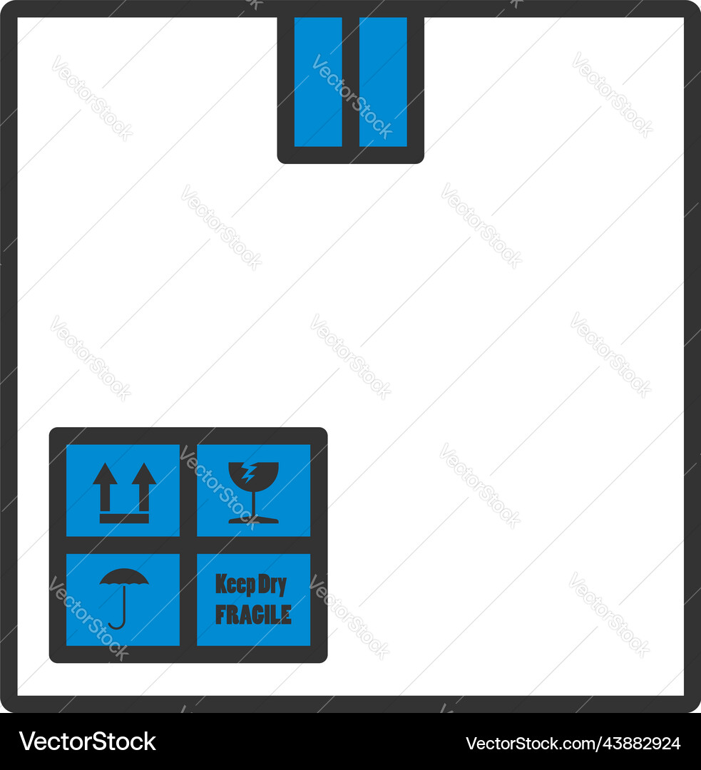 Cardboard package box icon Royalty Free Vector Image