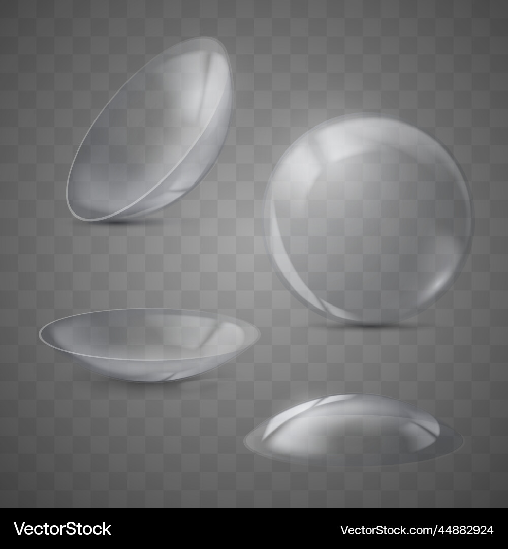 Contact lenses on transparent background Vector Image