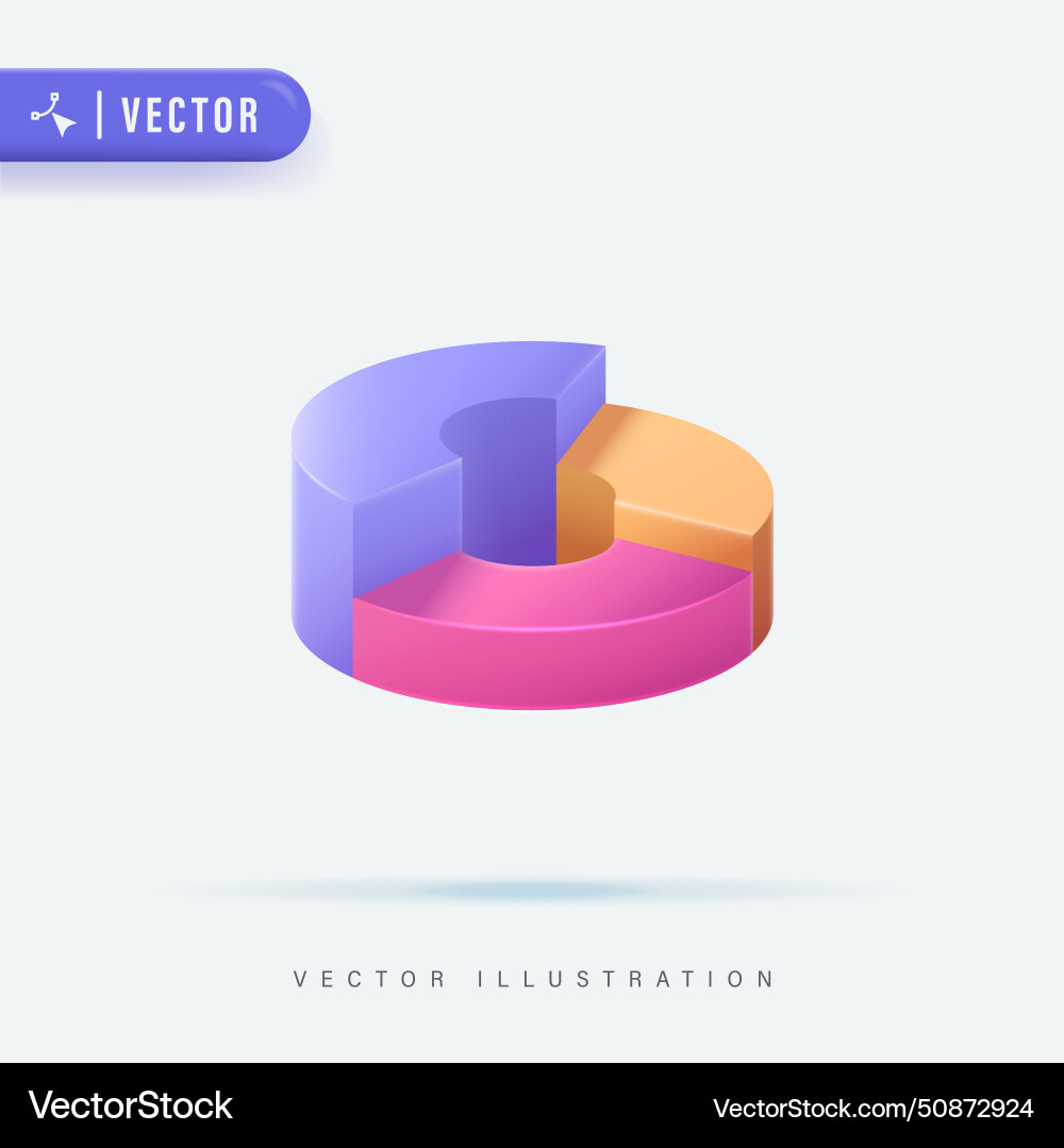 Donut chart Royalty Free Vector Image - VectorStock