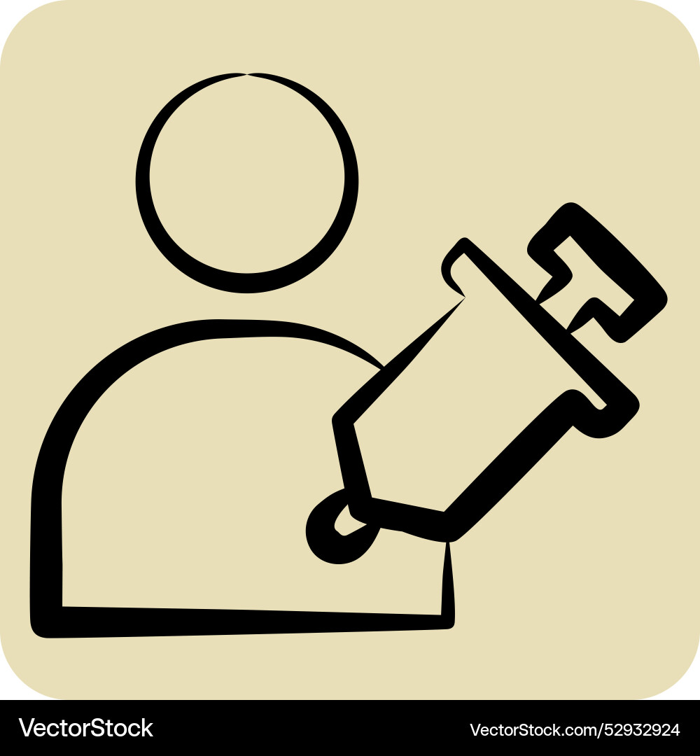 Icon overdose related to seath symbol hand drawn Vector Image