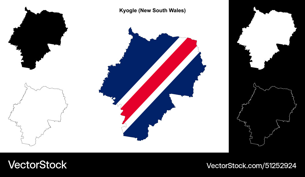 Kyogle outline map Royalty Free Vector Image - VectorStock