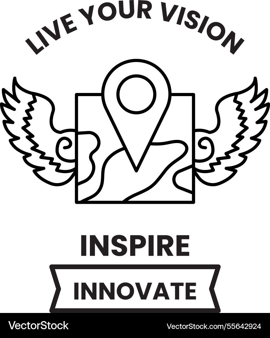 Map with a compass and bird Royalty Free Vector Image