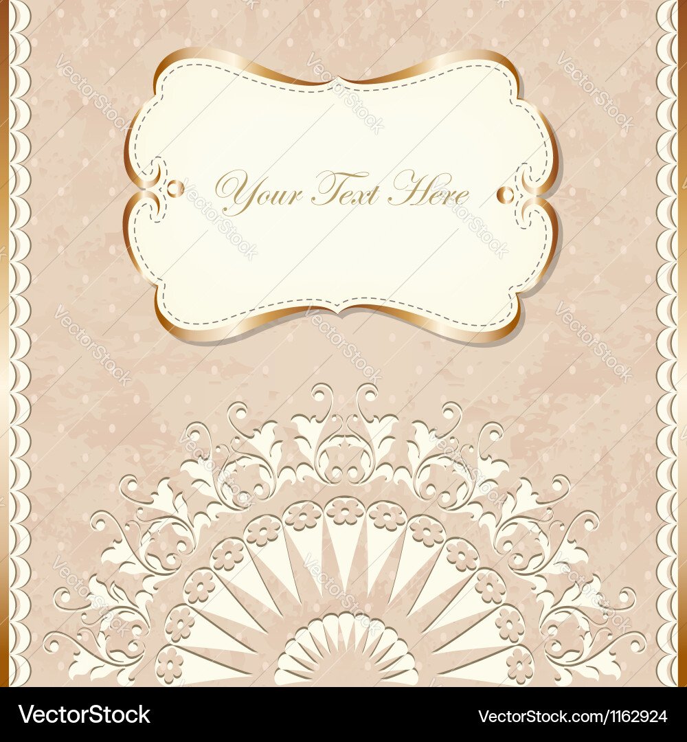 Romantic vintage border Royalty Free Vector Image