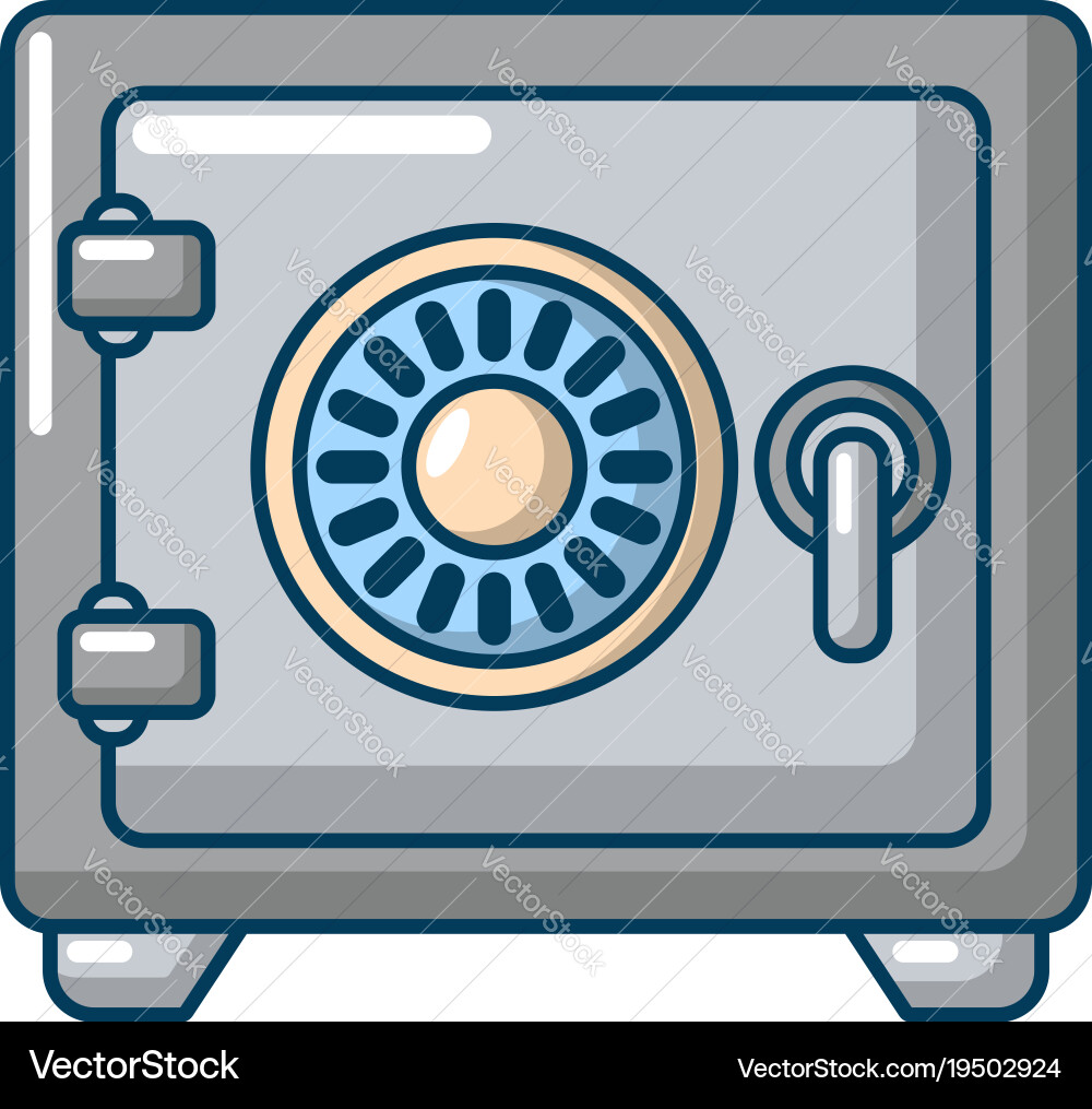 Safe icon cartoon style Royalty Free Vector Image