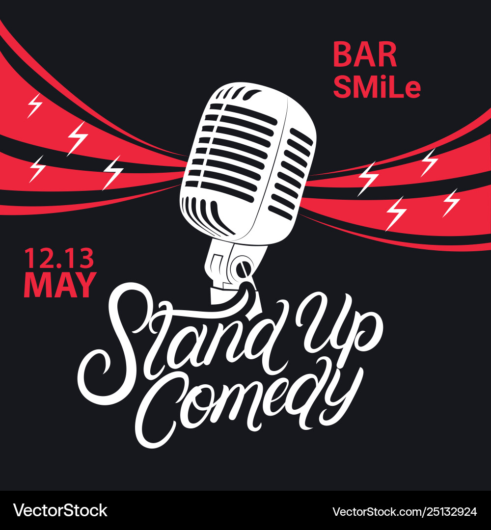 Stehen Sie auf Comedy Handschrift Lizenzfreies Vektorbild