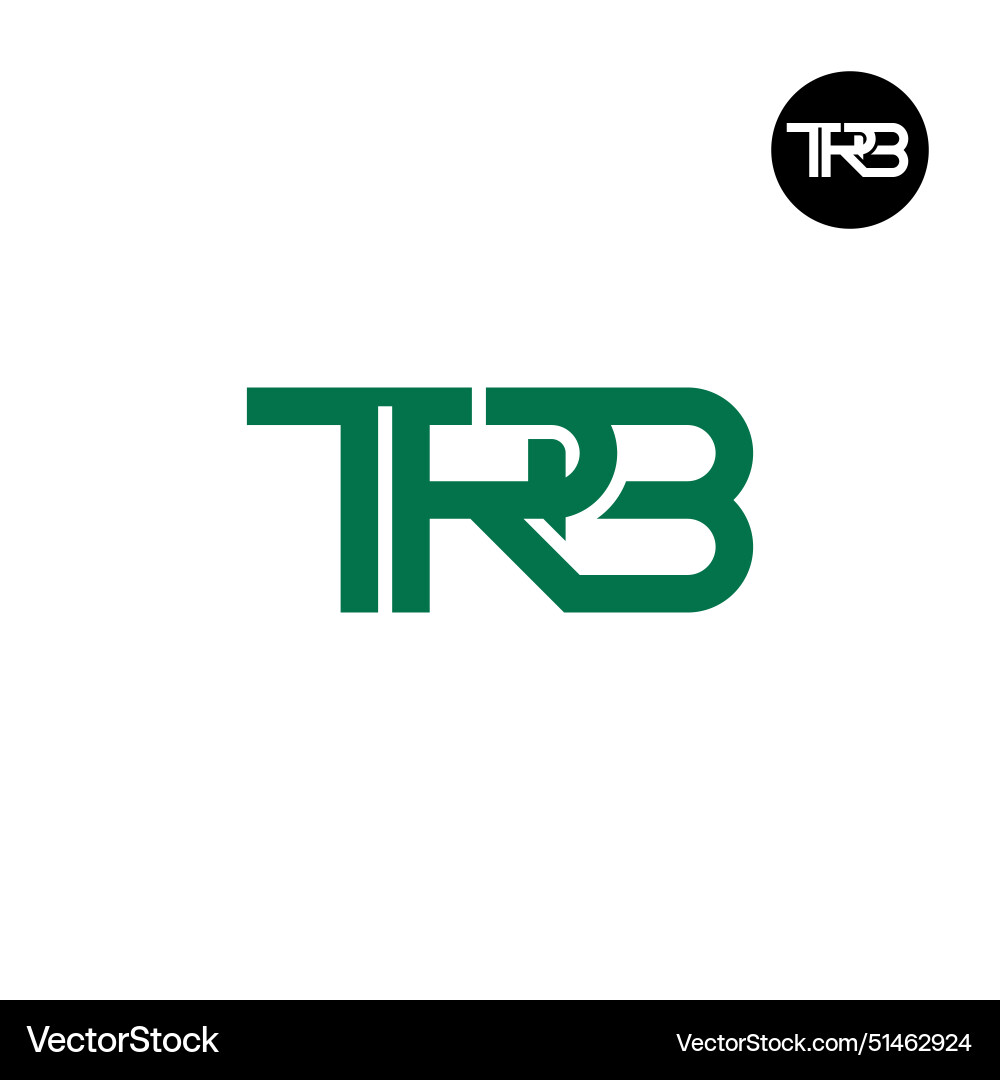 Trb logo letter monogram design Royalty Free Vector Image