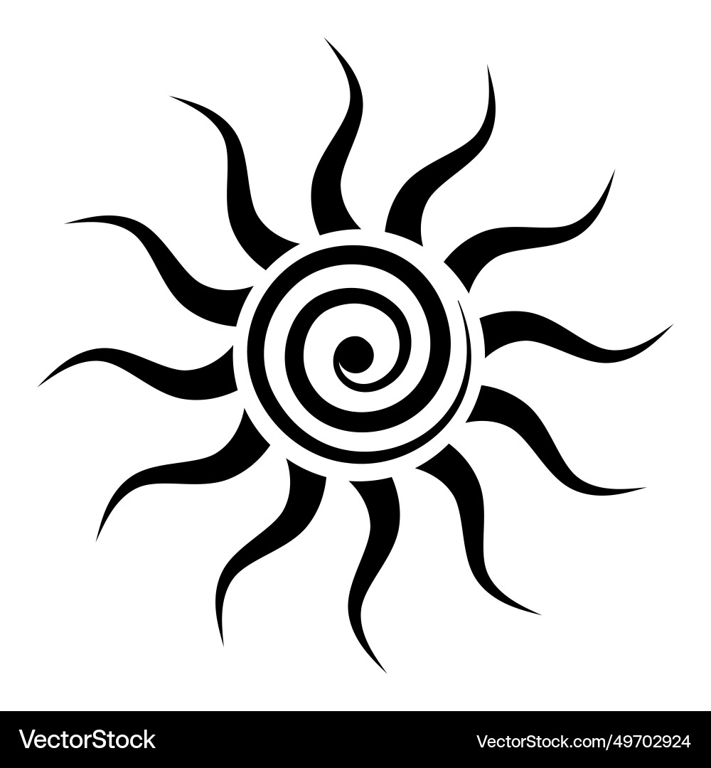 Tribal Sun Wheel Symbol Royalty Free Vector Image