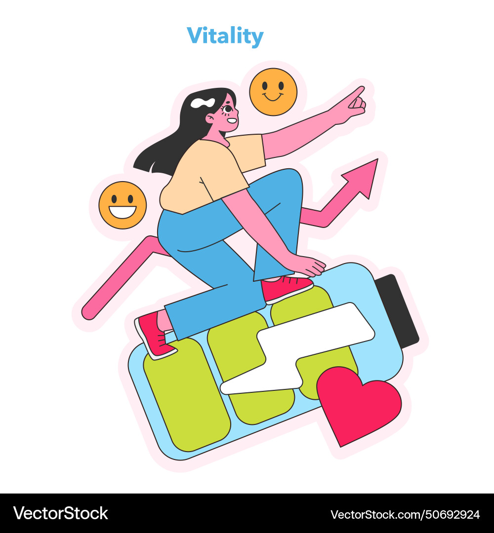 Vitality concept Royalty Free Vector Image - VectorStock