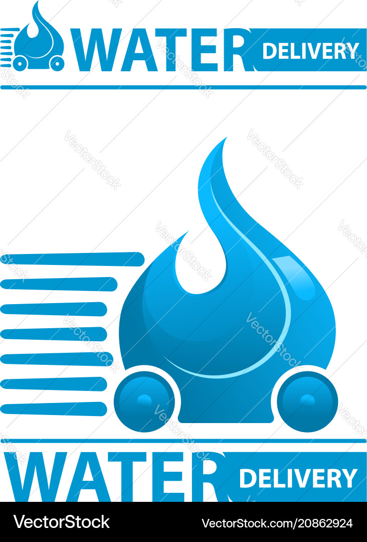 Water delivery icon Royalty Free Vector Image - VectorStock