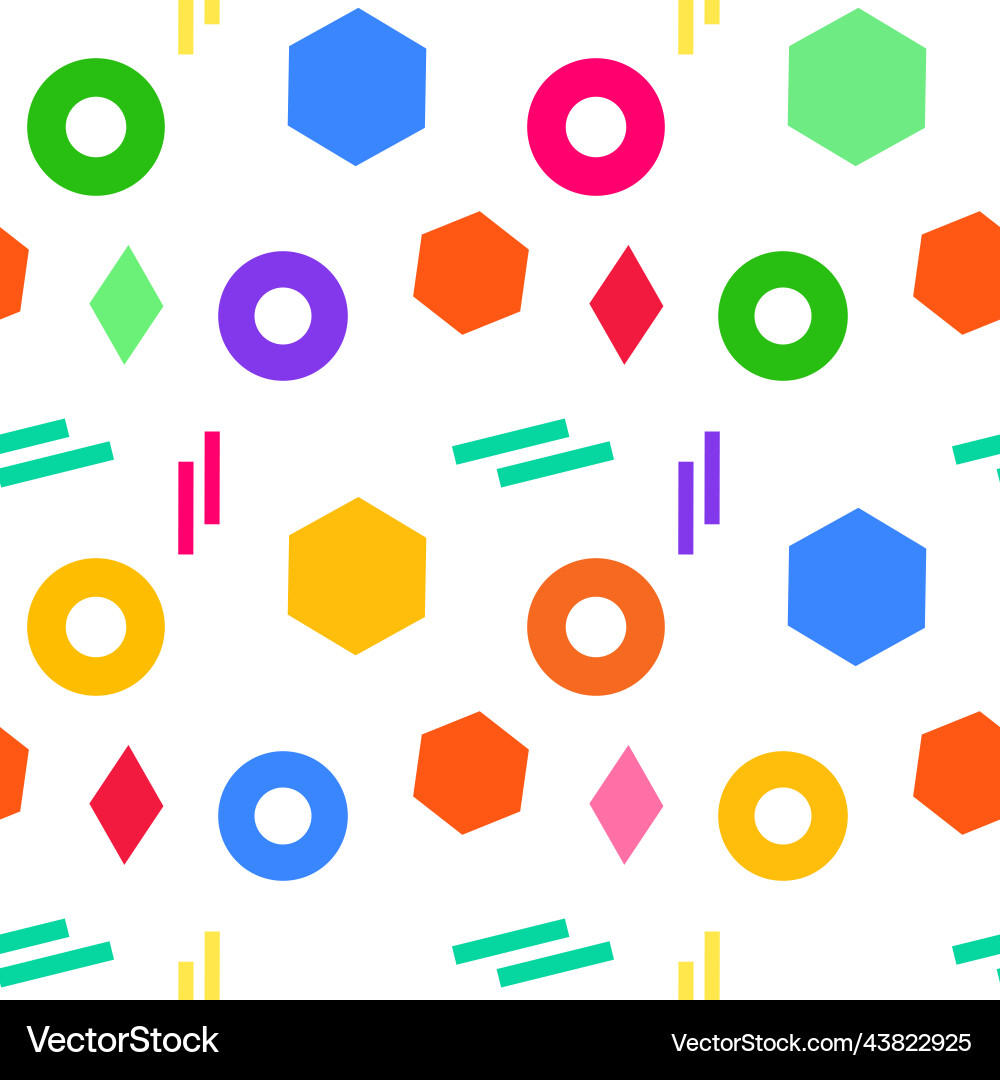 Abstract shape kids pattern Royalty Free Vector Image