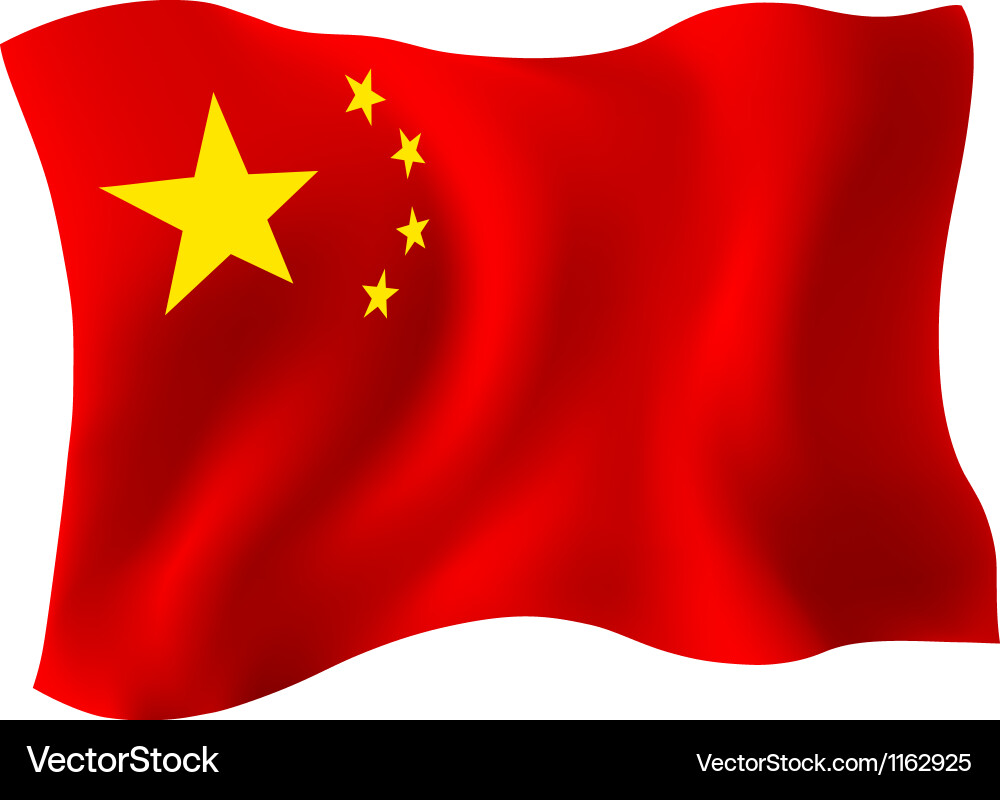 Chinese flag Royalty Free Vector Image - VectorStock