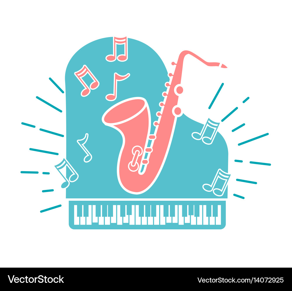 Concept of jazz music Royalty Free Vector Image