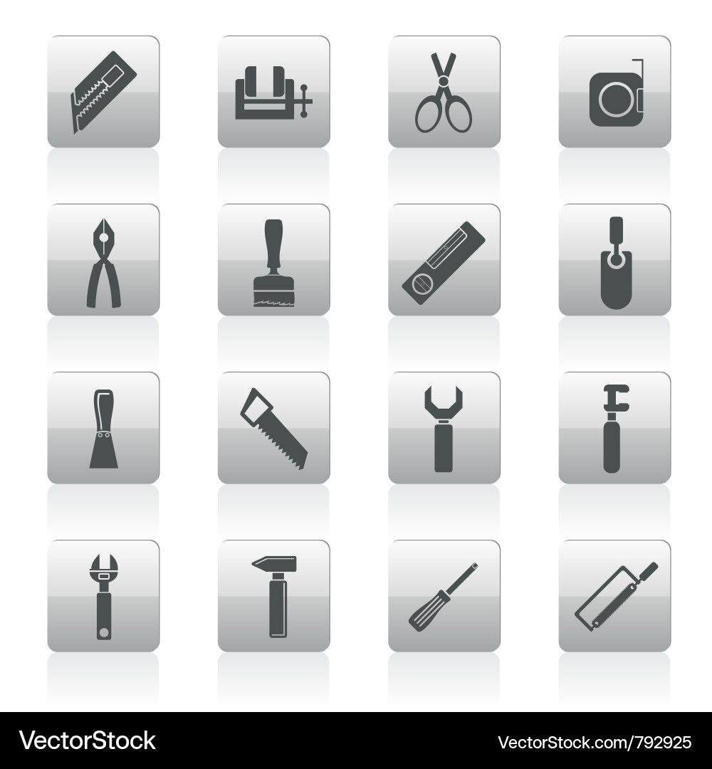 Construction Tool Icons Set Royalty Free Vector Image