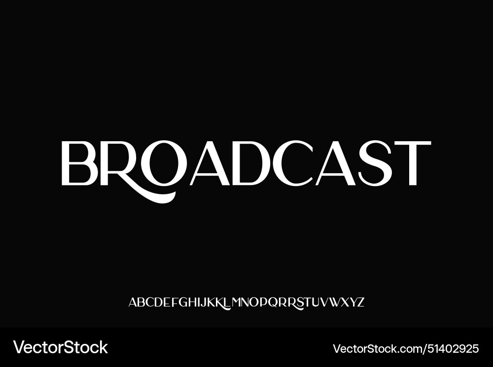 Display alphabet font design suitable for Vector Image