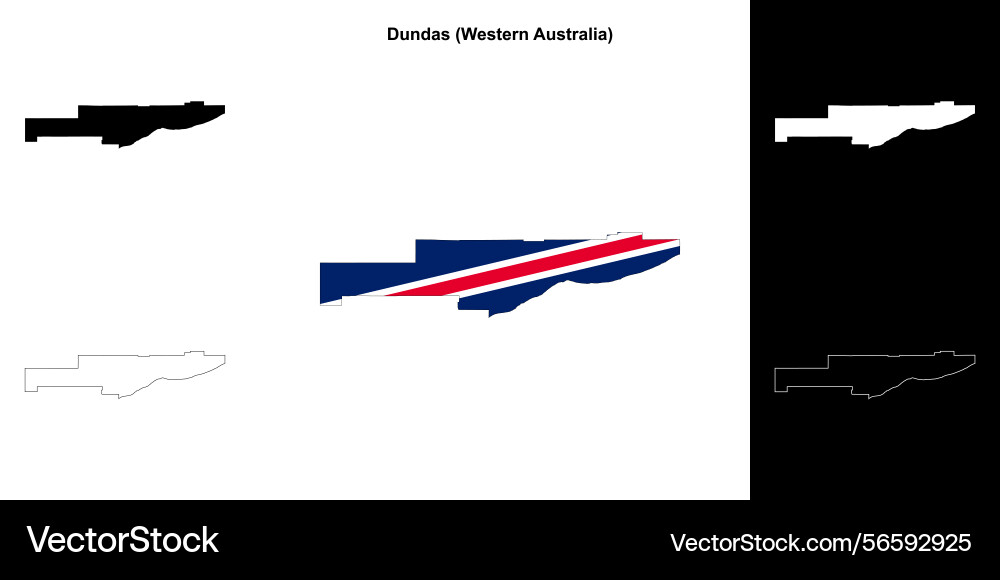 Dundas outline map Royalty Free Vector Image - VectorStock