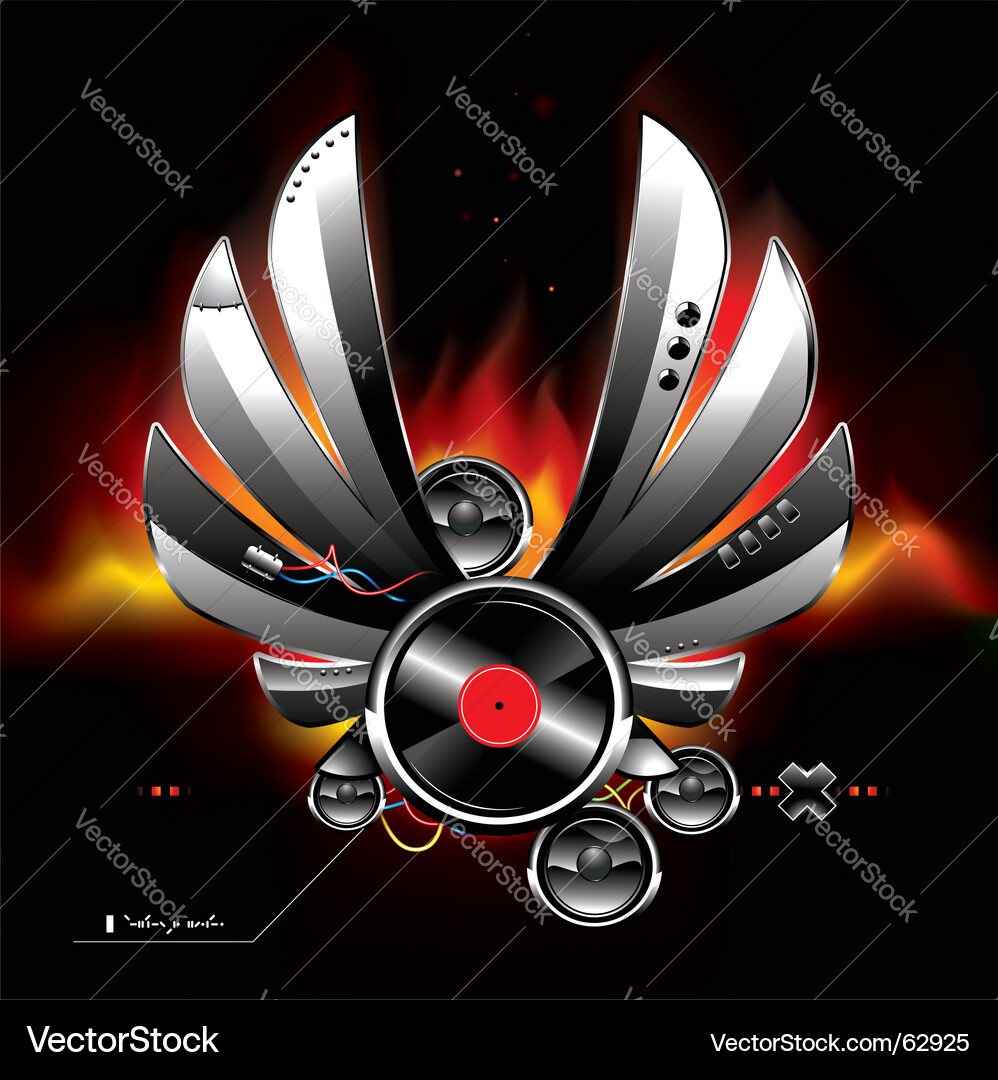 Futuristic sound system Royalty Free Vector Image