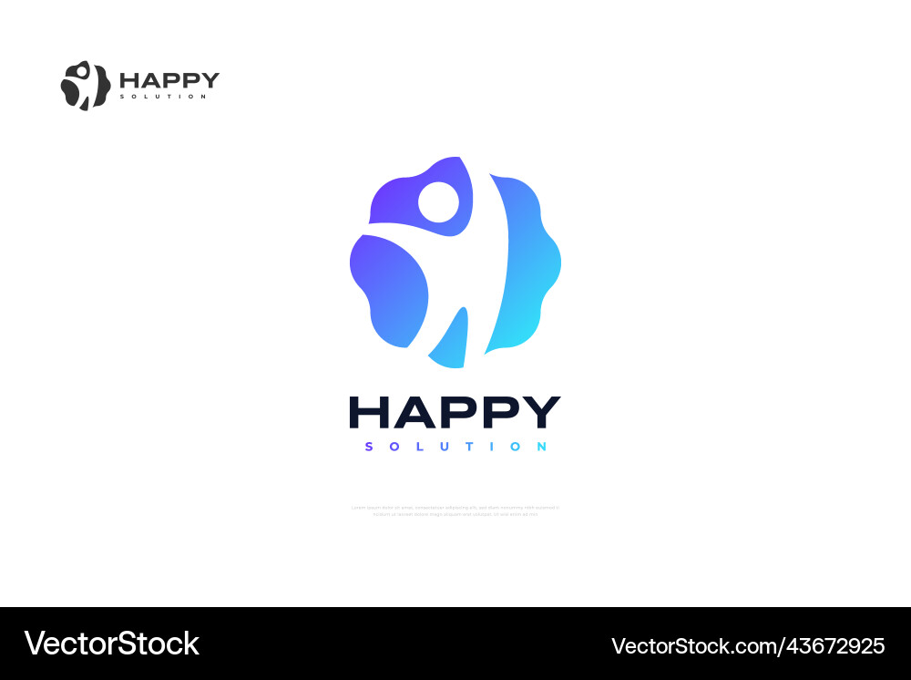 Happy Human Logo – Solution & Wellness Vector Image