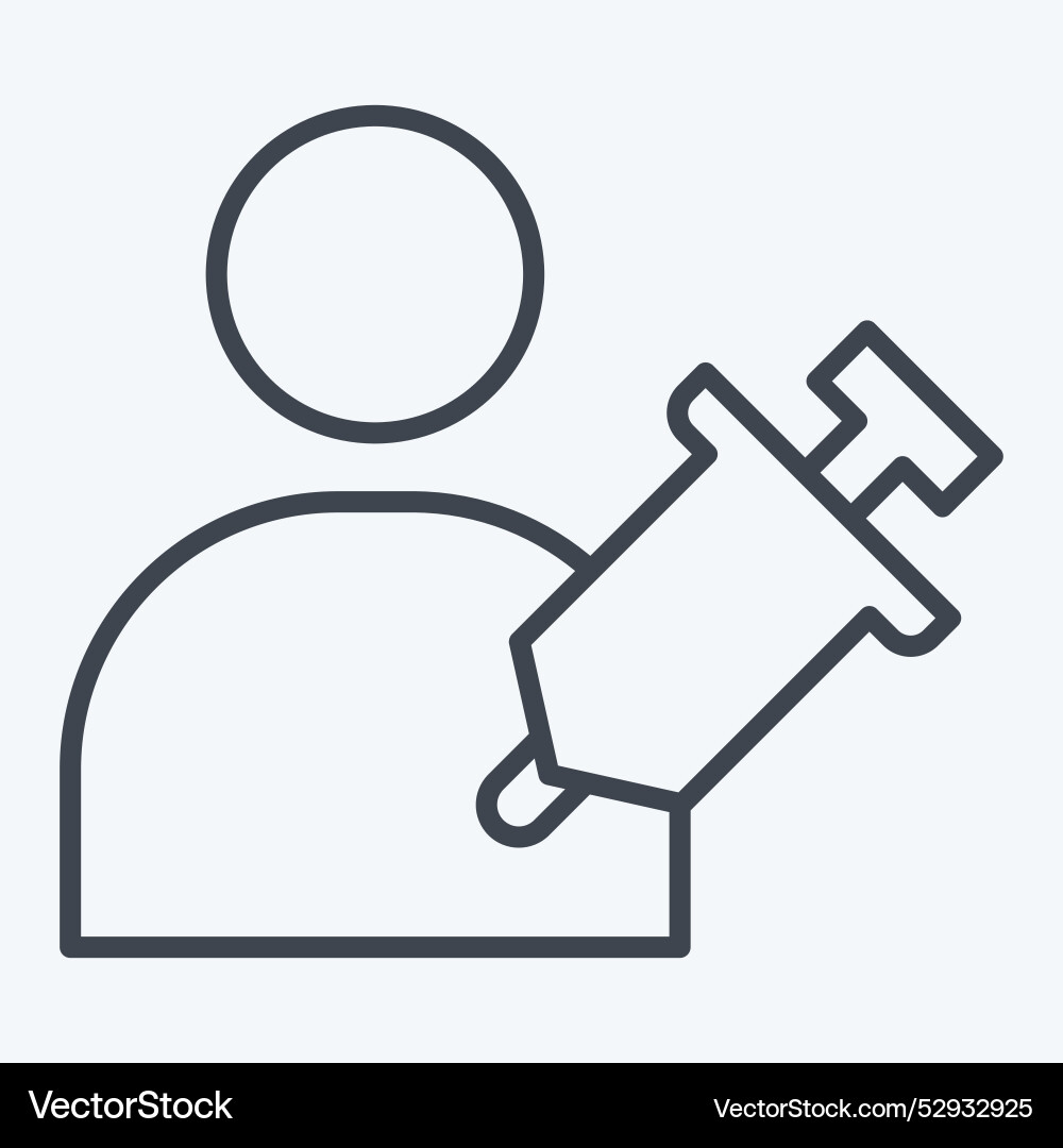 Icon overdose related to seath symbol line style Vector Image