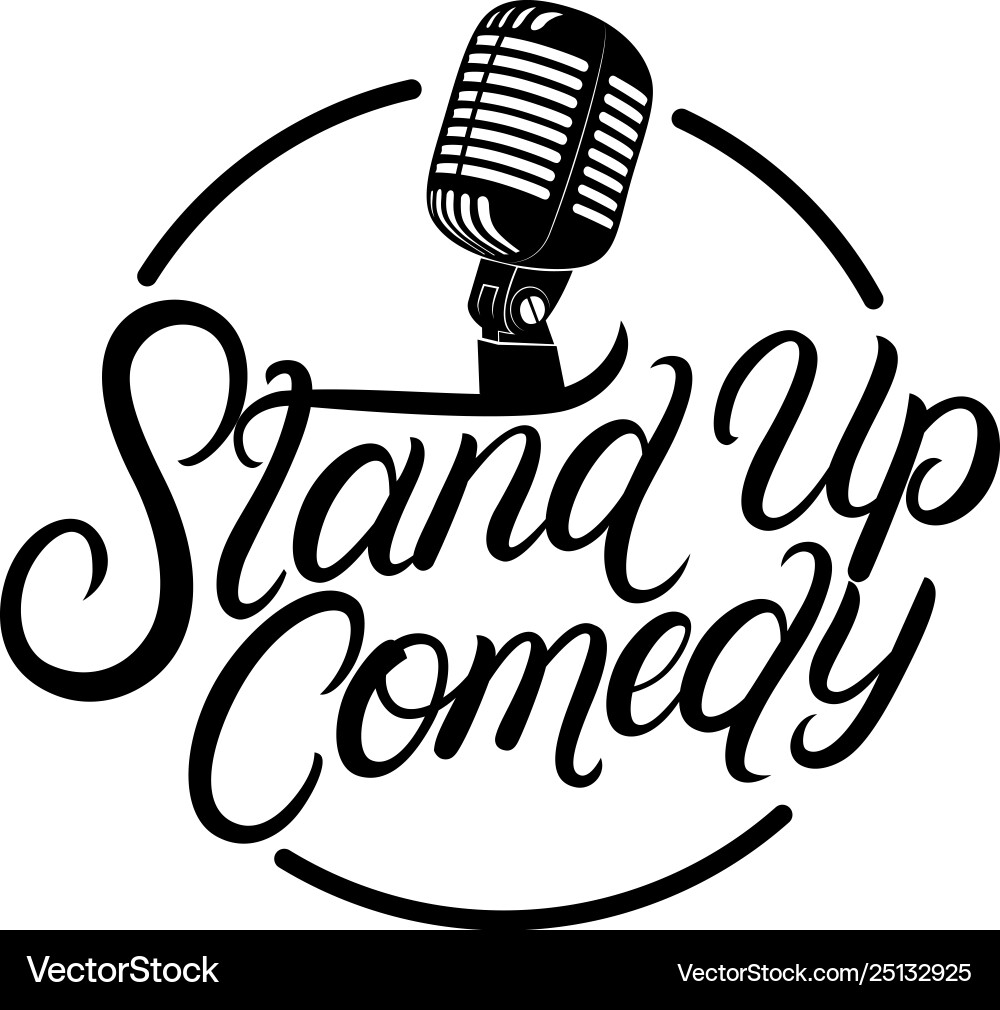 Stand up comedy hand written lettering Royalty Free Vector
