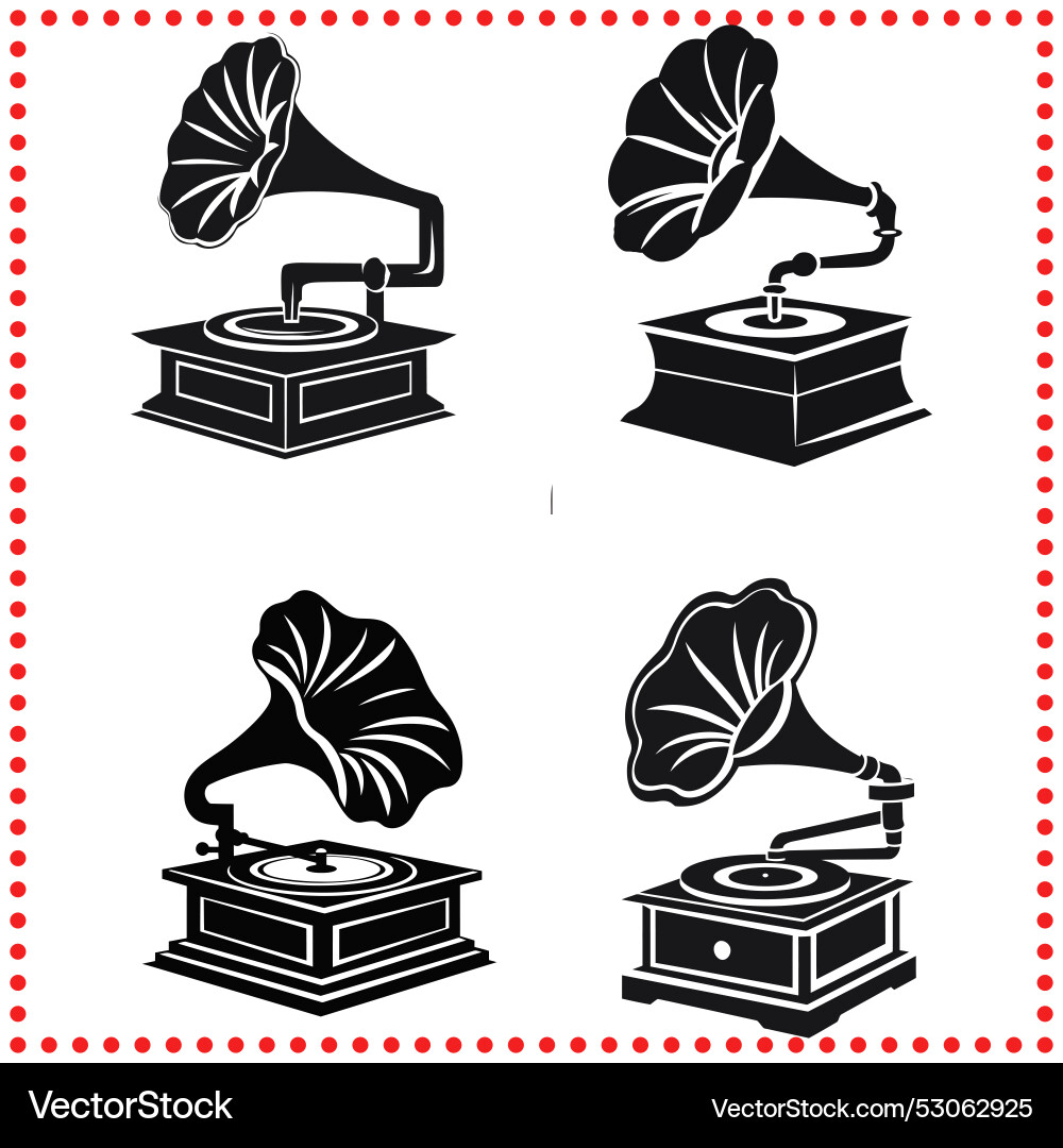 Turntable treasures the gramophone as a timeless Vector Image