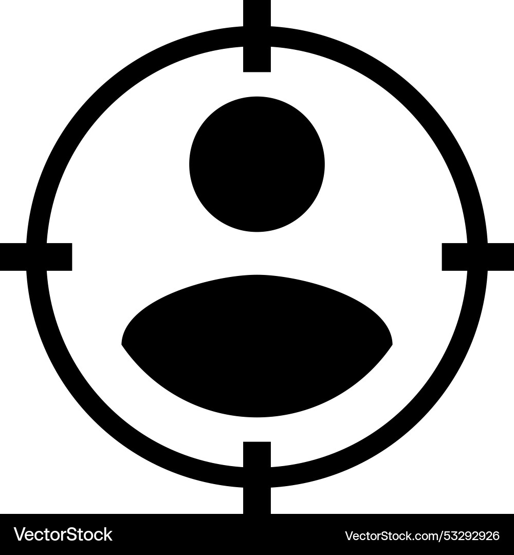 Aim icon target team and person sales Royalty Free Vector