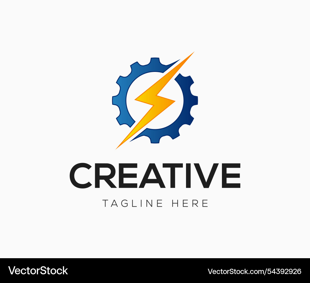 Electricity logo design or electric Royalty Free Vector