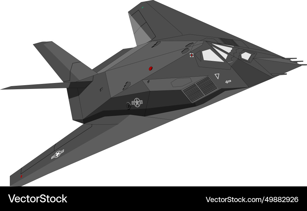 F-117 Nighthawk Stealth Bomber Royalty Free Vector Image