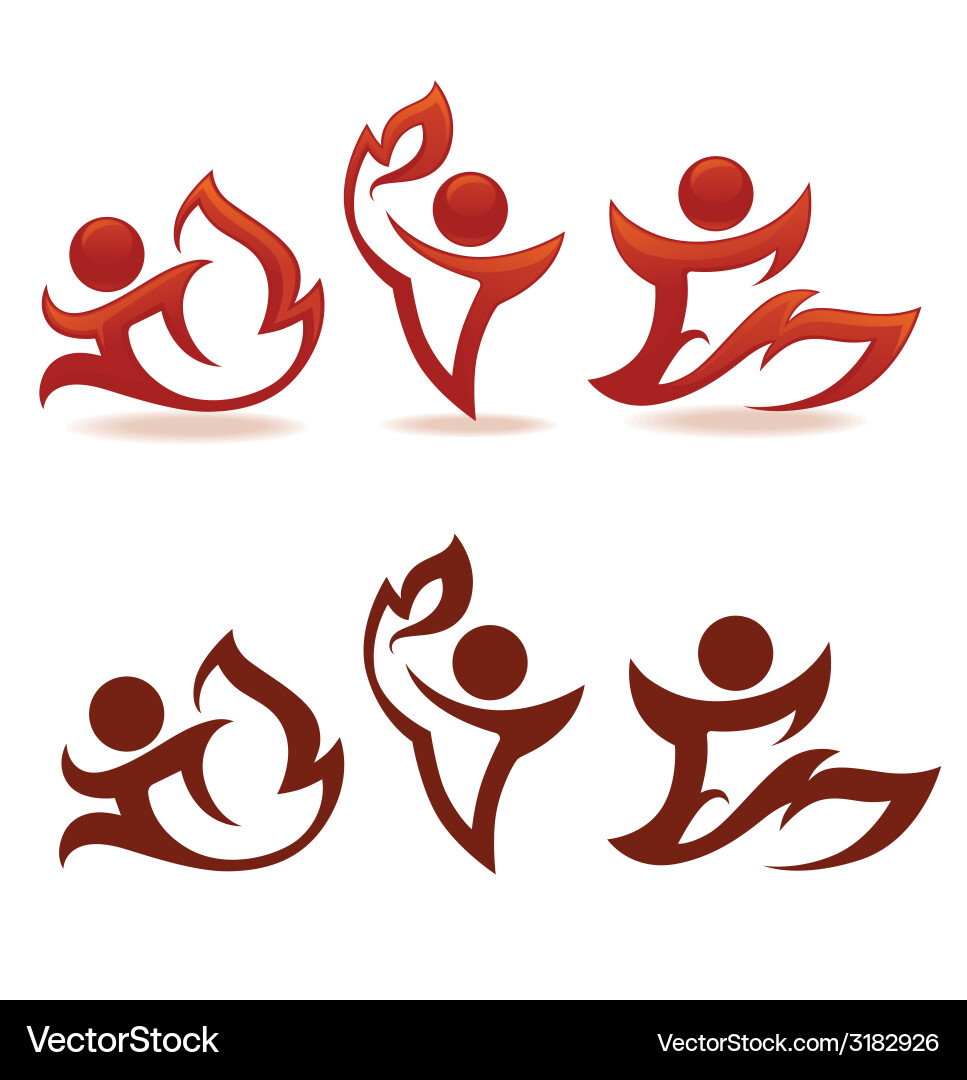 Fire people Royalty Free Vector Image - VectorStock