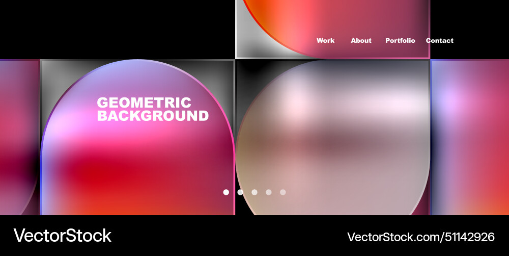 Geometric abstract glassmorphism with circles and Vector Image