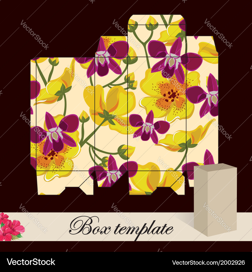 Gift Box Template - Printable Royalty Free Vector Image