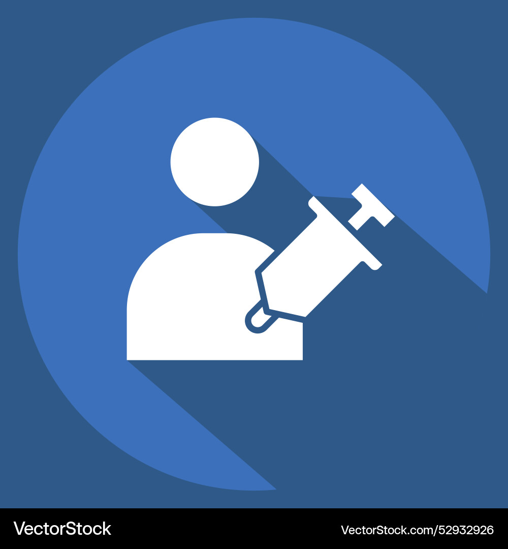 Icon overdose related to seath symbol long shadow Vector Image