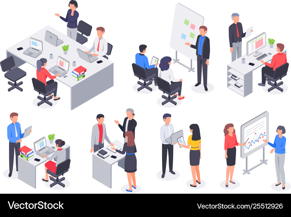 Employee Isometric Vector Images (over 17,000)