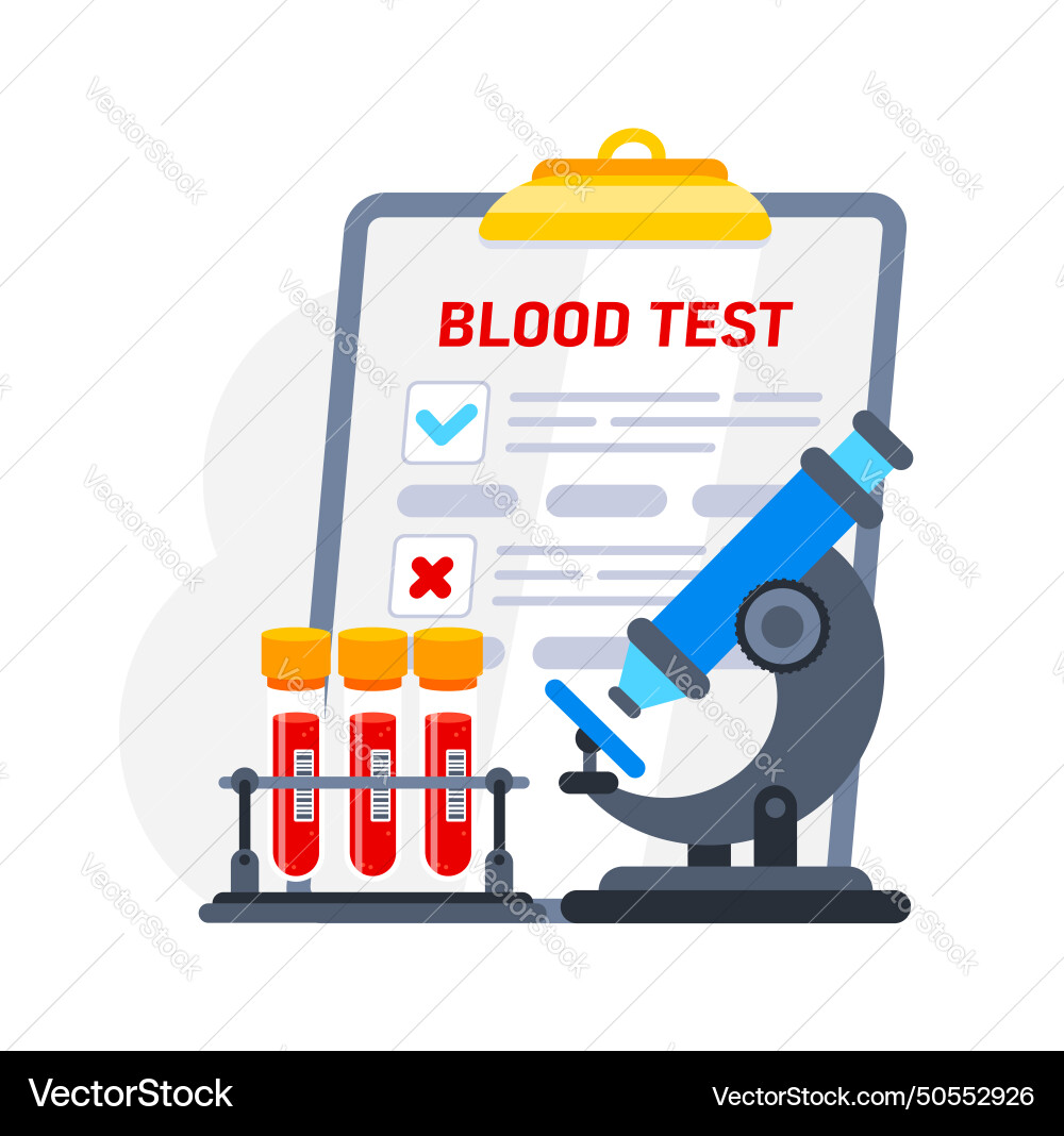Medical blood test laboratory Royalty Free Vector Image