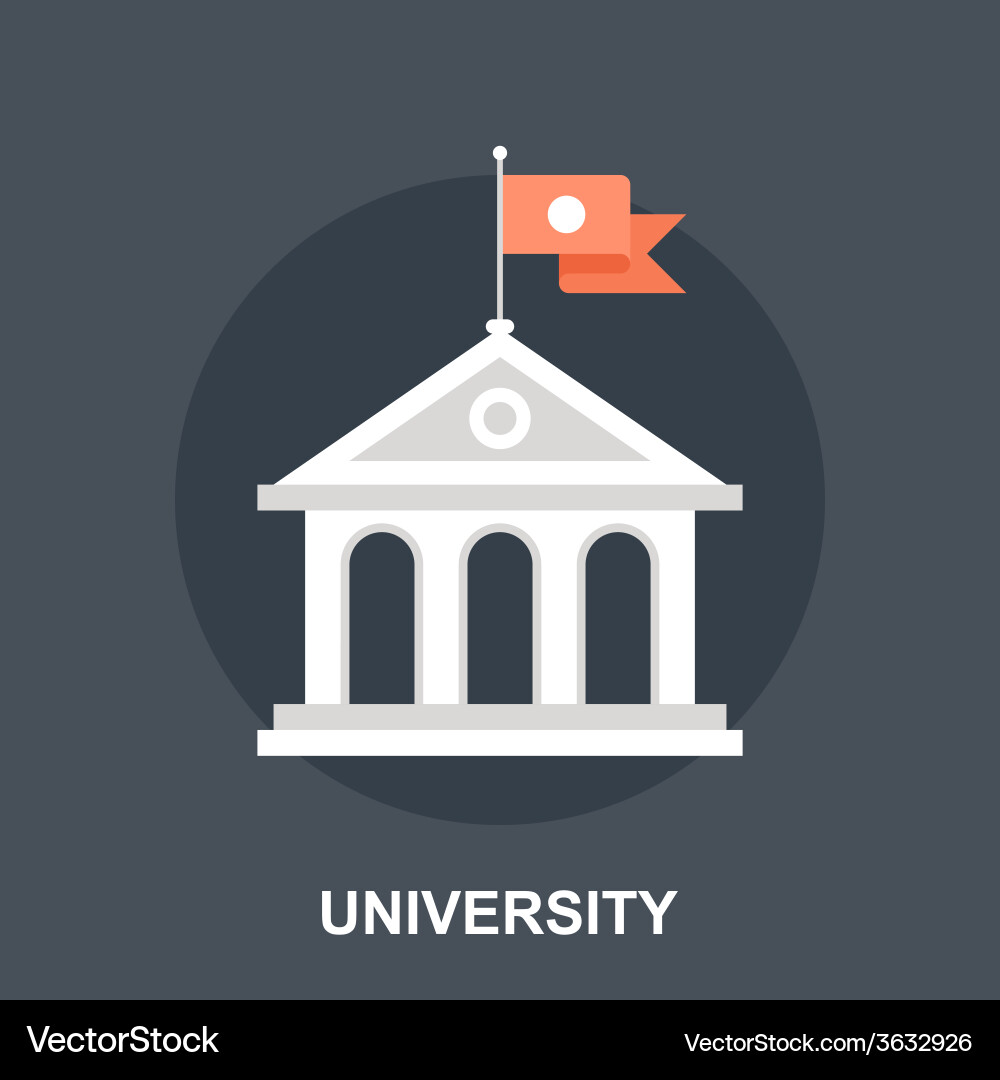 University Building Royalty Free Vector Image - VectorStock