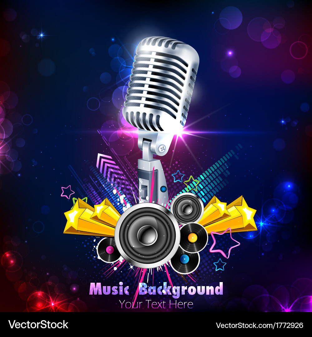 Vintage microphone Royalty Free Vector Image - VectorStock