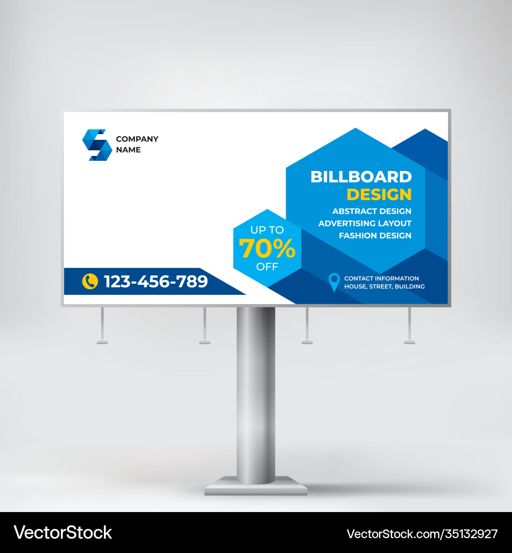 Billboard design outdoor advertising banner Vector Image