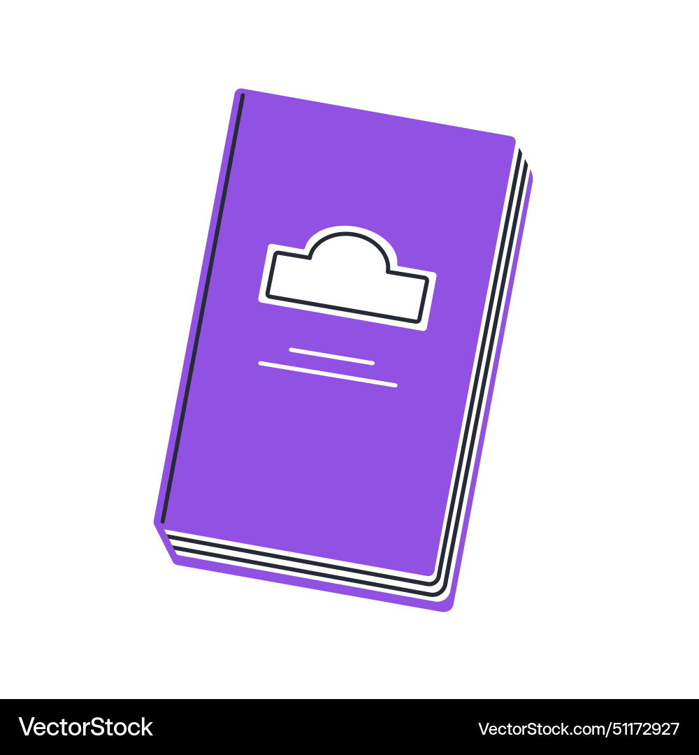 Book textbook for study paper literature for Vector Image