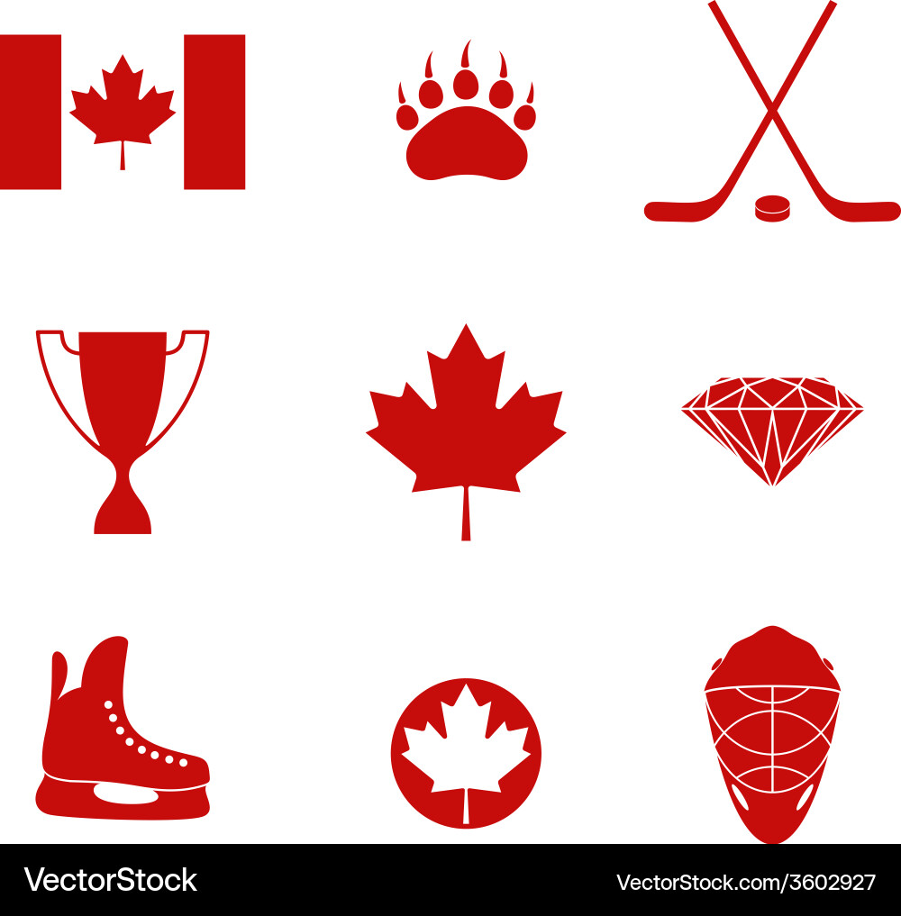 Canada icon set Royalty Free Vector Image - VectorStock