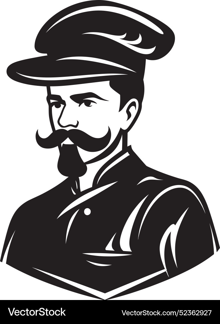 Chef emblem characters Royalty Free Vector Image